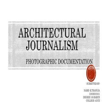 PHOTOGRAPHIC DOCUMENTATION | PPTX