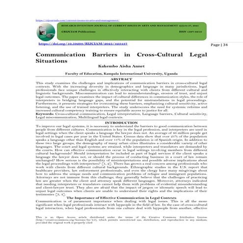 Communication Barriers in Cross-Cultural Legal Situations (www.kiu.ac ...