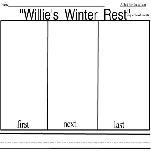 Reading- Unit 2 A Bed for Winter Sequencing Activity | PDF