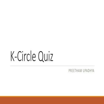K Circle Open General Quiz | PPTX