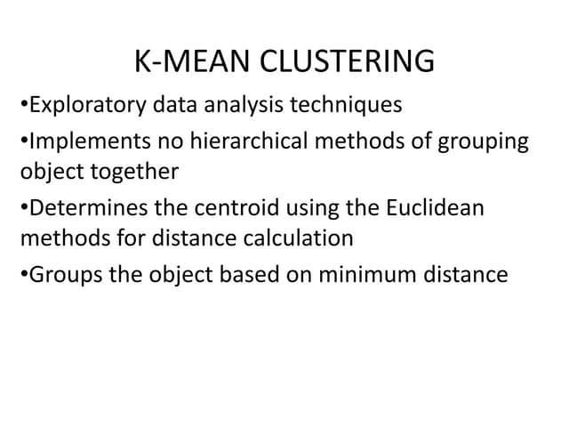 K Mean Clustering Introduction Applications Pptx Free Download