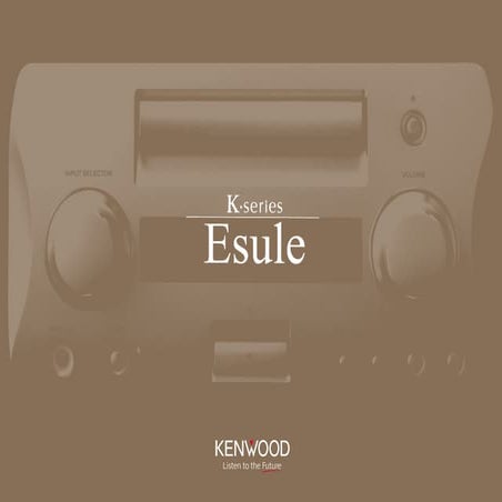 Kenwood: Catalogo K-Series Esule | PDF