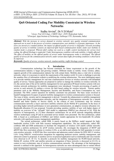 Qos Oriented Coding For Mobility Constraint In Wireless Networks Pdf 3124