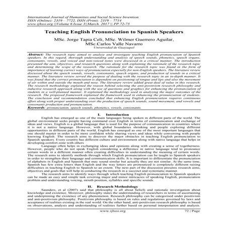 Teaching English Pronunciation to Spanish Speakers | PDF