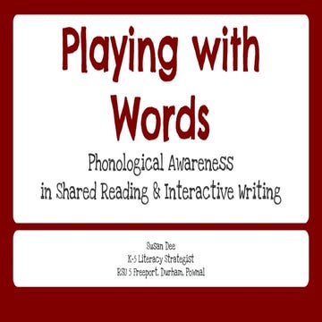 Phonemic awareness | PPTX