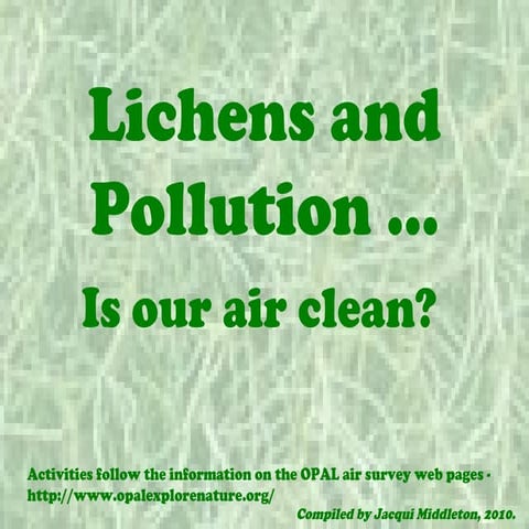 Lichens and Pollution - an Introduction | PPT