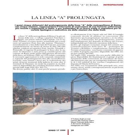 metro linea a | PDF | Rail Travel | Travel Type