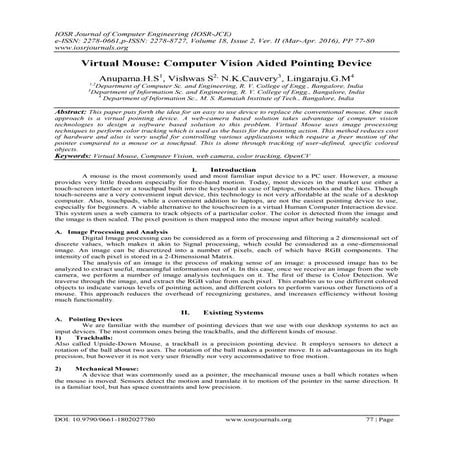 Virtual Mouse using hand gesture recognition