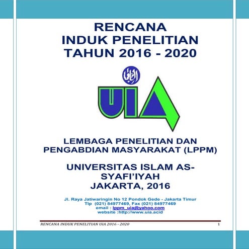 Rip uia tahun 2016-2020 | PDF