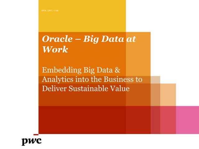 K1 Embedding Big Data And Analytics Into The Business To Deliver