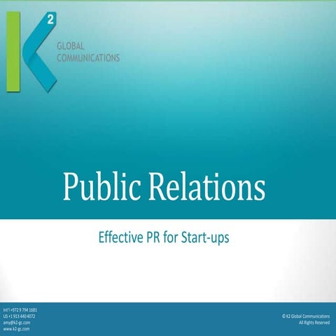 PR for Start-ups | PPT