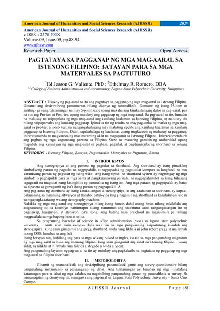 PANANAW AT DANAS NG MGA GURONG FILIPINO: BATAYAN SA PAGBUO NG PLAN OF ...