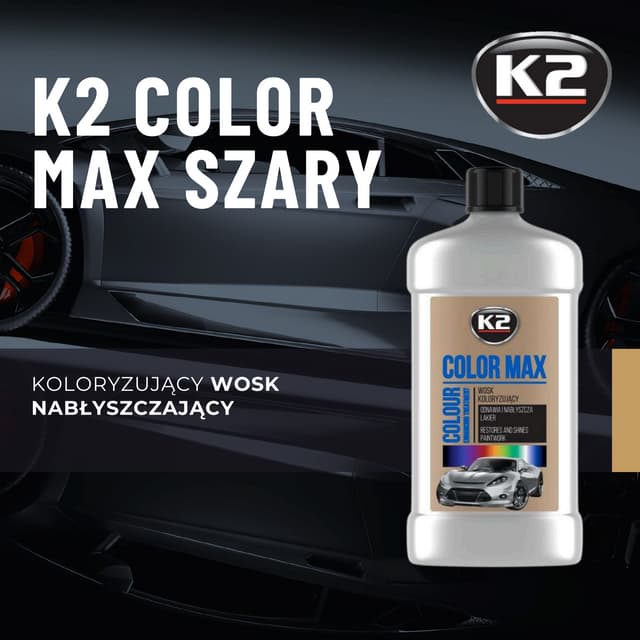 K2 COLOR MAX Szary 500ml | Wosk Nabłyszczający | PDF