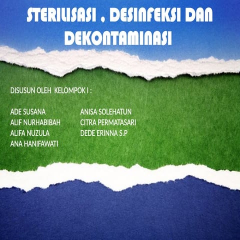 Desinfektasi peralatan kesehatan | PPTX