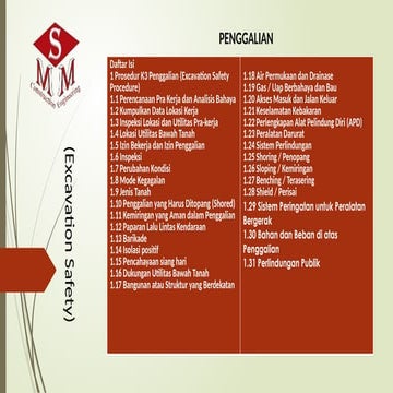 K3 Penggalian Dan Regulasi serta Penjelasan | PPTX