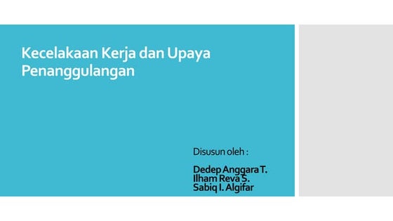PPT kesehatan dan keselamatan kerja (K3) | PPT