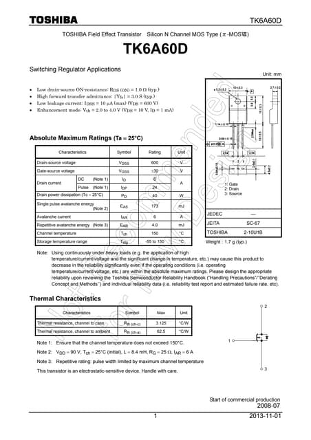 Original MOSFET N-CHANNEL K10A60D K10A60U 10A60D 10A60 TO-220 10A 600V ...