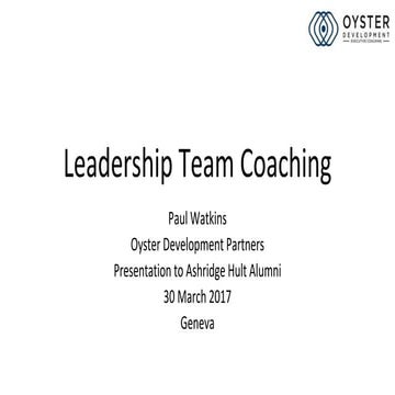 Leadership Team Coaching and Its Benefits | PPTX