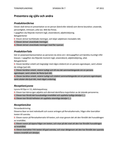 Exempel individuell studieplan | PDF