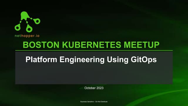 Platform Engineering Using Gitops Boston Kubernetes Meetup Ppt 4535