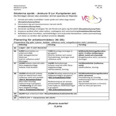 Exempel individuell studieplan