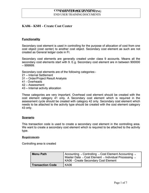 Kp06 Primary Cost Planning | DOC