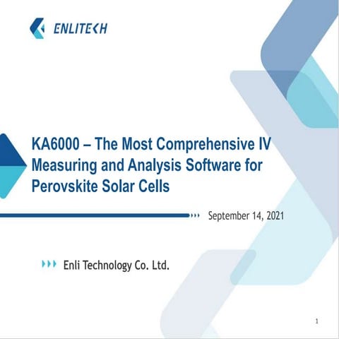 KA6000 – the most comprehensive iv measuring and analysis software for ...