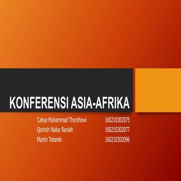 Konferensi asia afrika yang berada di bandung | PPT