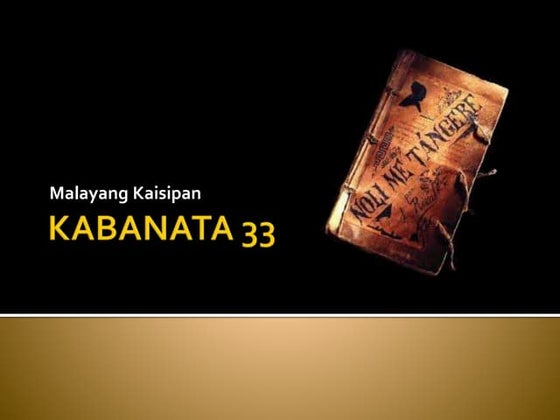 Noli me tangere kabanata 33 | PPT