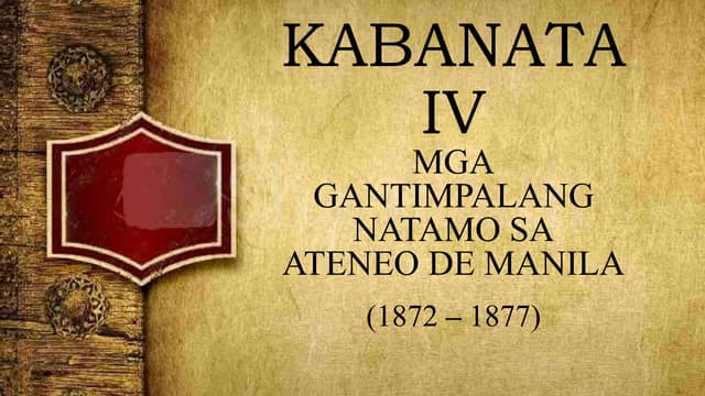 Rizal - Kabanata 4 | PPTX