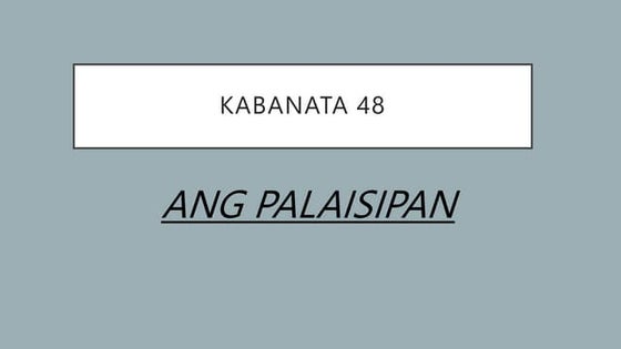 Noli me tangere kabanata 48 | PPT