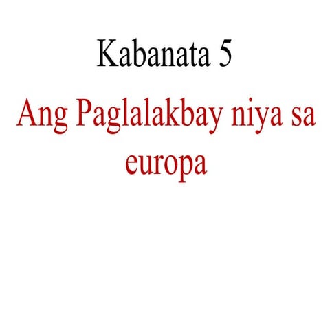 Kabanata 5 | PPTX