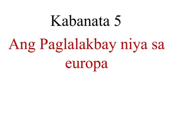 Rizal: Gat Jose Rizal's First travel.pptx