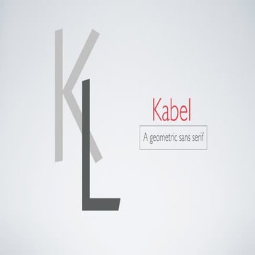 Kabel Typeface | PDF