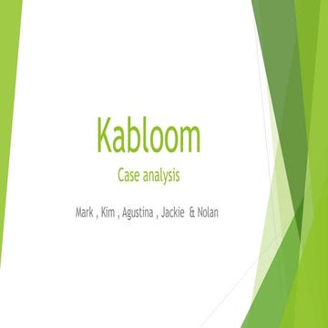 Kabloom caseanalysis | PPT