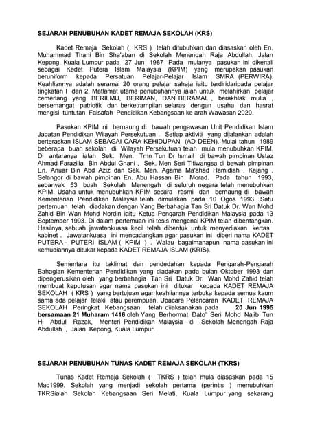 Maksud logo dan bendera krs | DOCX