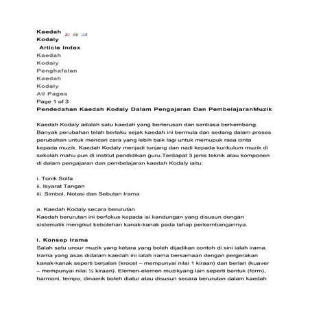 Kaedah kodaly | DOC