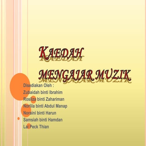 Kaedah Mengajar MUzik.pptx