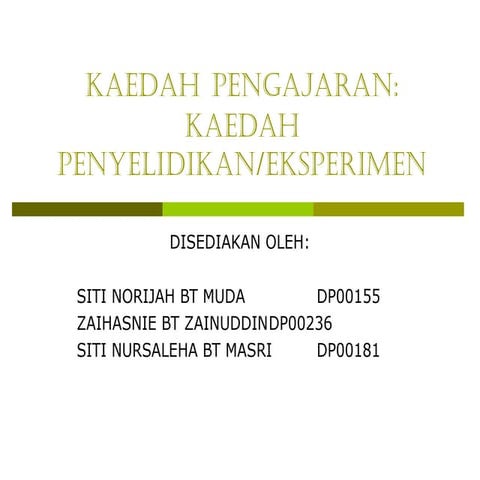 Kaedah pengajaran presentation | PPT