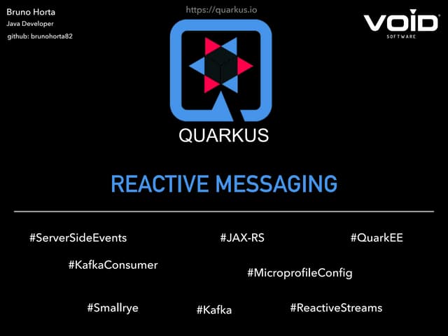 Reactive Messaging Quarkus And Kafka Pdf Cloud Computing Internet