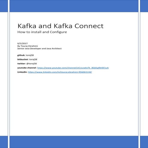 Kafka and kafka connect | PDF