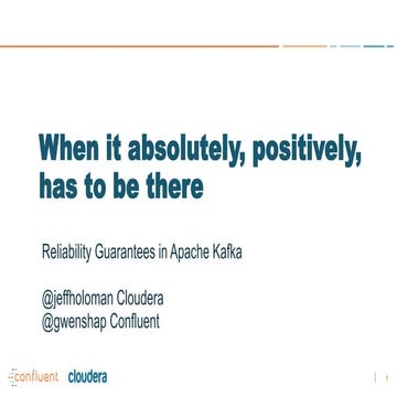 Apache Kafka Reliability Ppt