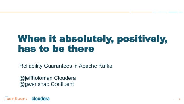 Apache Kafka Reliability Ppt