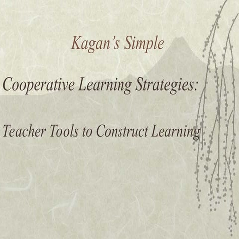Kagan Structure for Competitive Strategies | PPT