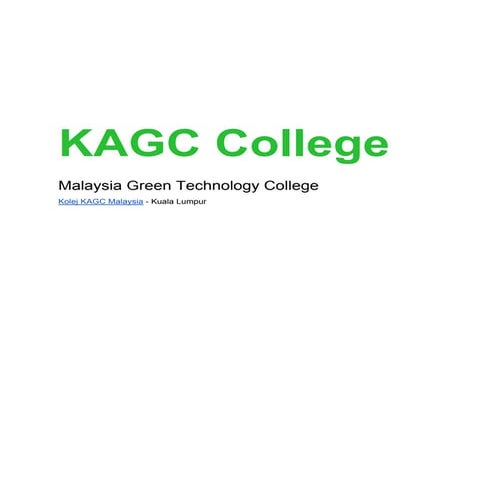 Kagc College 2017 | PDF