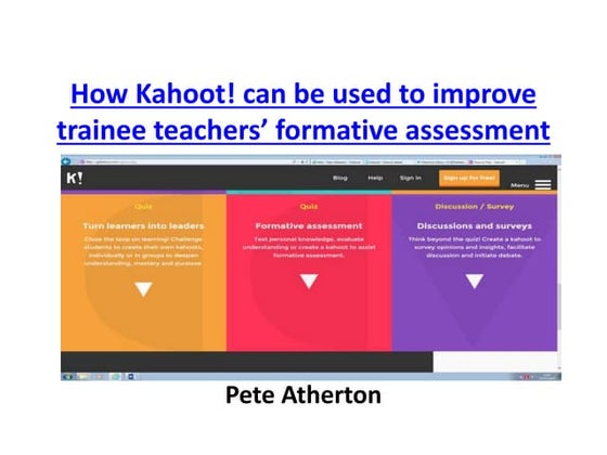 Kahoot presentation (1) | PPTX | Educational Video Games | Video Game Genres