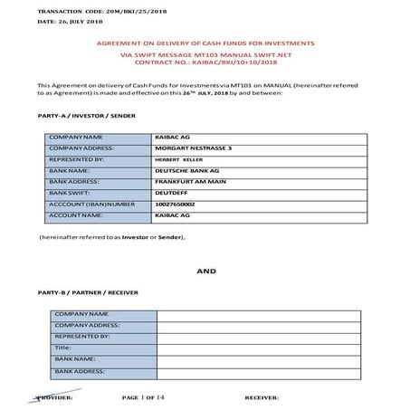 Kaibac 10 m md mcb investment | DOCX