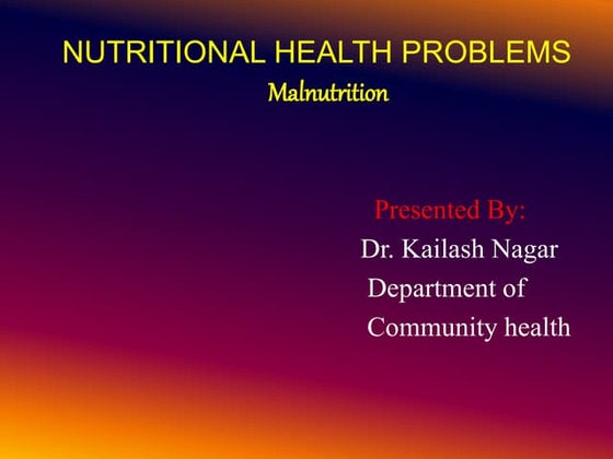 Malnutrition consequences, causes, prevention and control | PPT