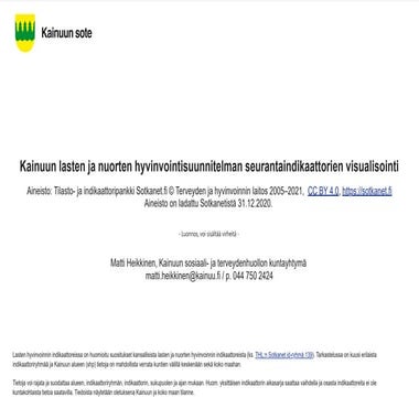 Kainuun lasten jan nuorten hyvinvointisuunnitelman seurantaindikaattorit | PPT