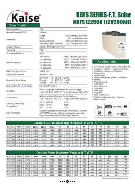 Narada 200 ah Data sheet | PDF | Consumer Electronics | Technology & Computing